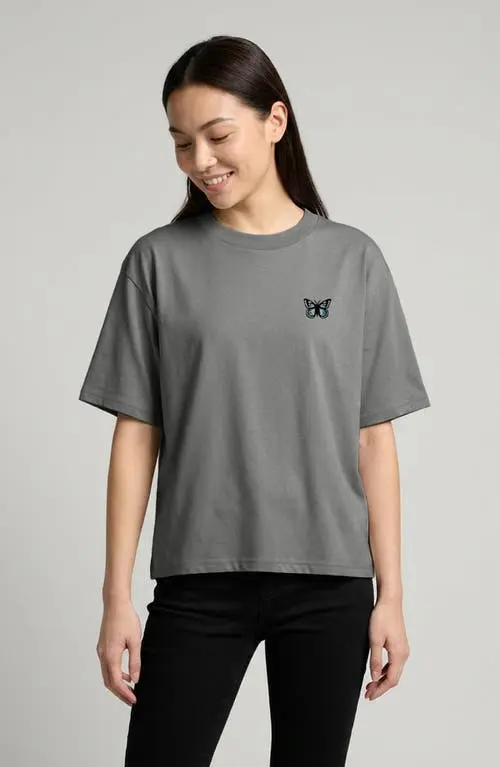 DALIX Butterfly Relaxed Midweight Jersey Tee - Shadow
