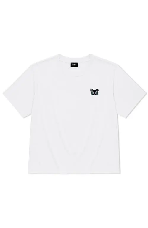 DALIX Butterfly Relaxed Midweight Jersey Tee - White