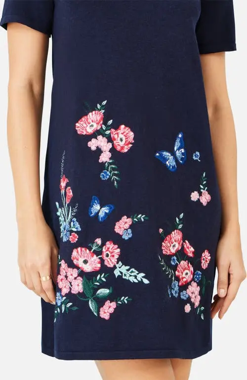 YUMI Embroidered Floral Tunic Dress