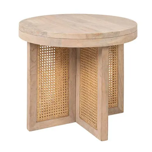 OLIVE GROVE Round Side Table - Natural