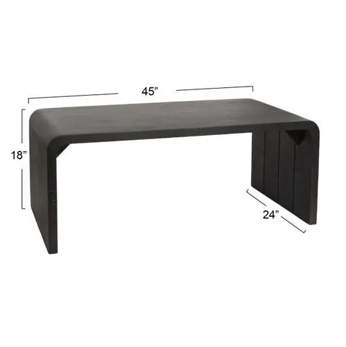 OLIVE GROVE Waterfall Edge Coffee Table - Black