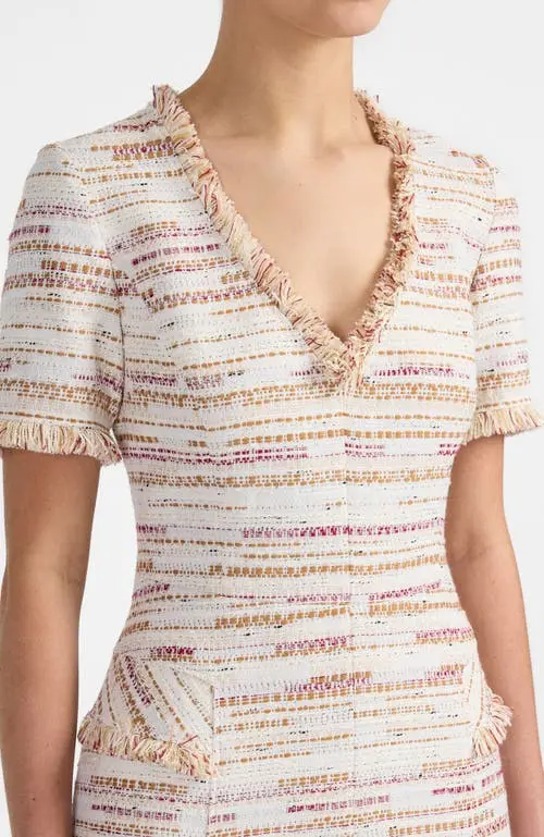 Santorelli Adelle Midi A-line Dress In Modern Tweed