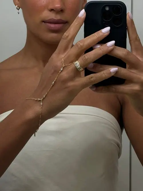 SET & STONES Ezra Hand Chain With Marquise Accents