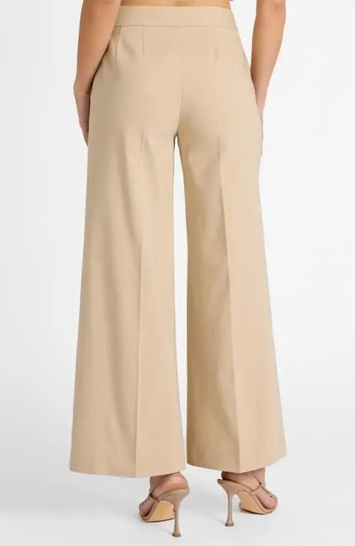Santorelli Thea Cropped Wide Leg Pants In Stretch Cotton