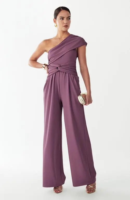 BWLDR Daisie Wide Leg Jumpsuit - Mauve Mist
