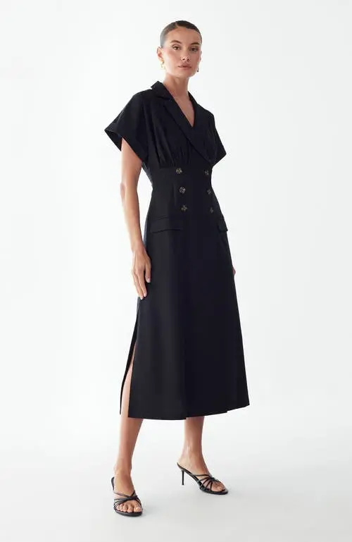 WILLA Elsie Midi Dress - Black