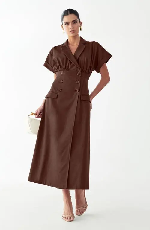 WILLA Elsie Midi Dress - Chocolate