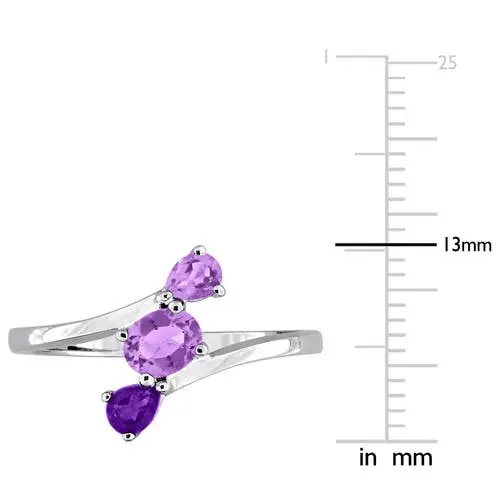 JULIANNA B. Sterling Silver 3-stone Bypass Ring
