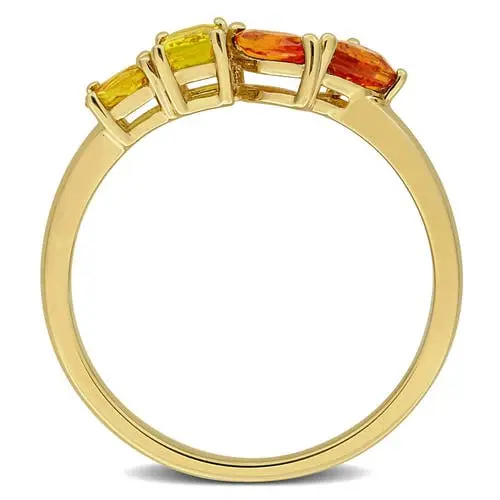 JULIANNA B. Multi-stone Ring In Yellow-plated Sterling Silver