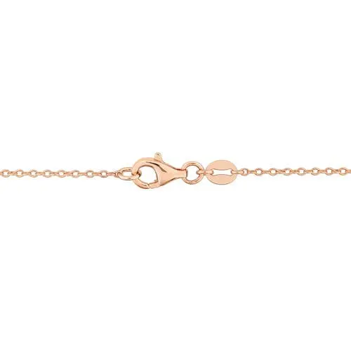 JULIANNA B. Green Sapphire And Flower Necklace In Rose-plated Sterling Silver