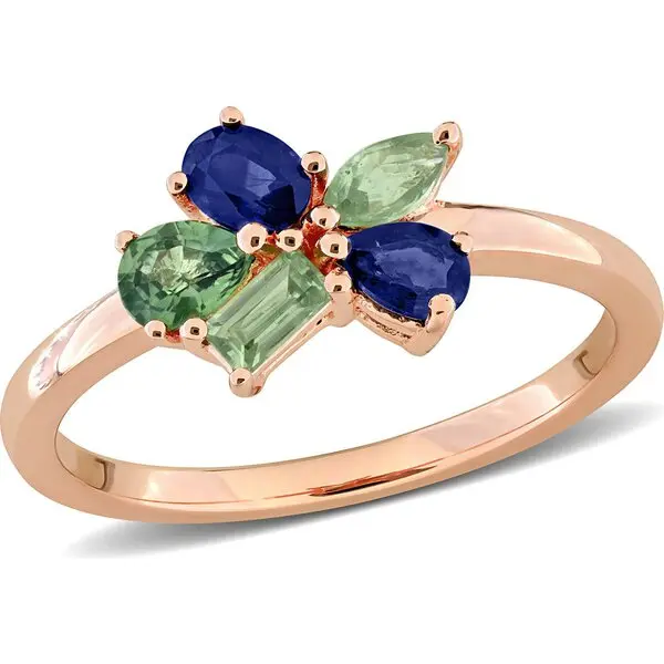 JULIANNA B. Rose Gold Sterling Silver Ring - Sapphire