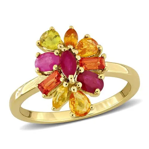 JULIANNA B. Sapphire Floral Ring - Ruby