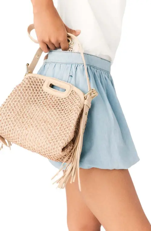 Maje Miss M Mini Mesh Bag With Fringe Detail