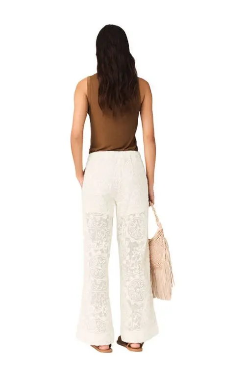 Maje Guipure Lace Wide-leg Trousers