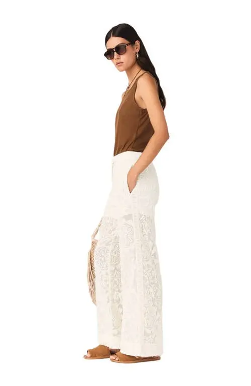 Maje Guipure Lace Wide-leg Trousers