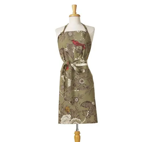 TAG Autumn Toile Cotton Baking Apron Fits Most - Green