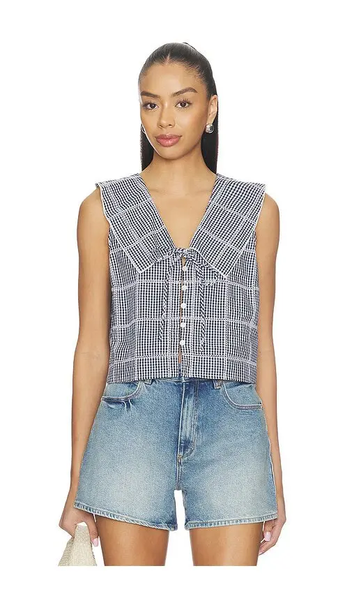 Free People Embroidered Cropped Top
