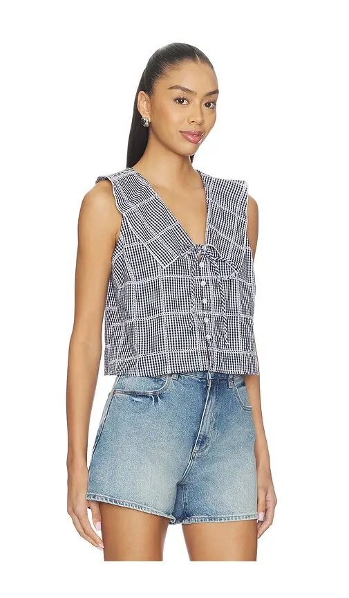 Free People Embroidered Cropped Top