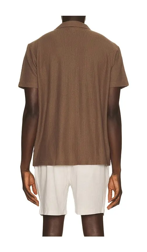VINTAGE SUMMER Beach Pique Camp Shirt