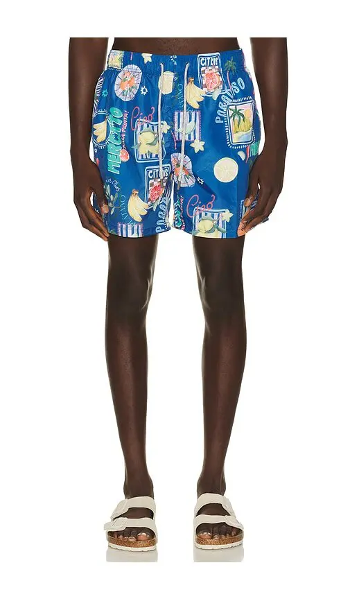 VINTAGE SUMMER Swim Volleys - Blue