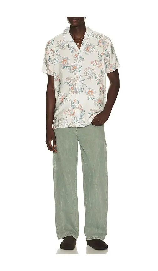 VINTAGE SUMMER Textured Camp Shirt - Ivory