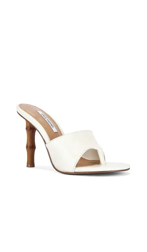 Steve Madden Briata Heels With Bamboo Stiletto - Bone