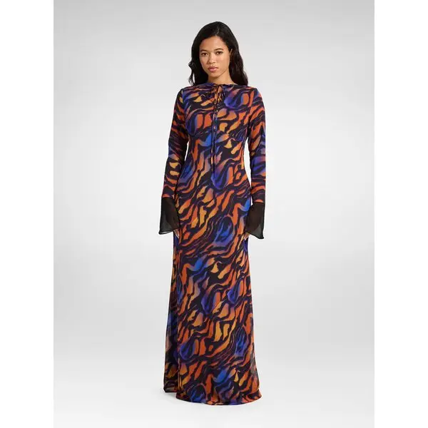 DASKA Auri Zebra-striped Maxi Dress