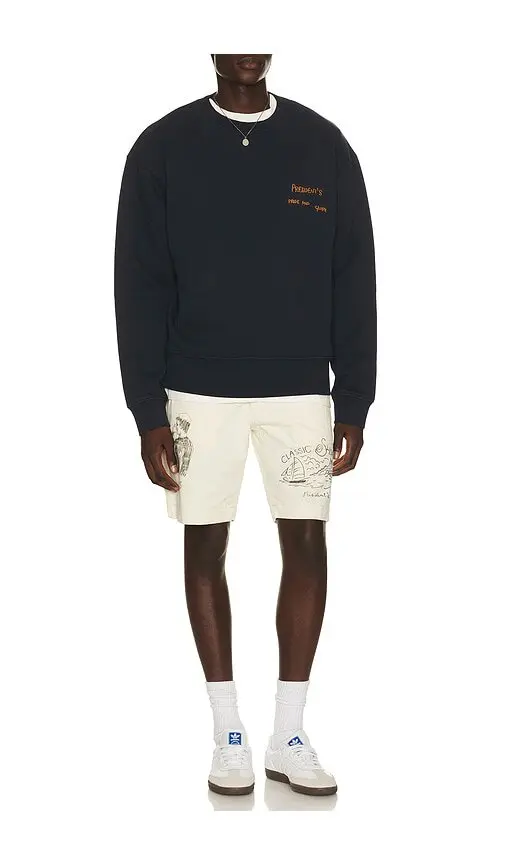 President's Bermuda Fatigue Shorts With Graphic Detail