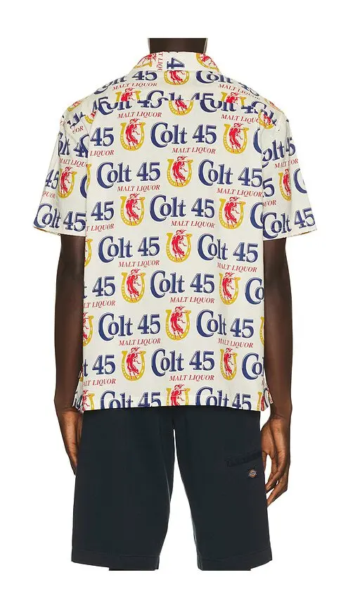 Brixton X Colt 45 Short Sleeve Shirt In White