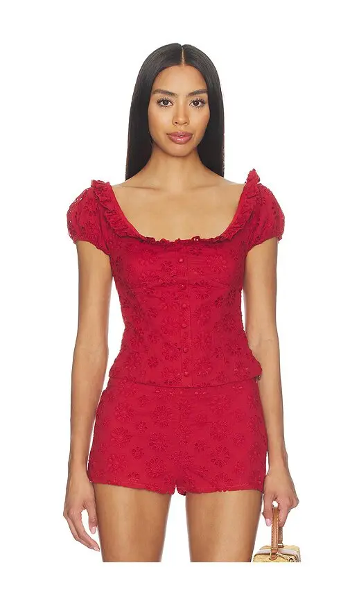 BY.DYLN X Aisling Eyelet Top