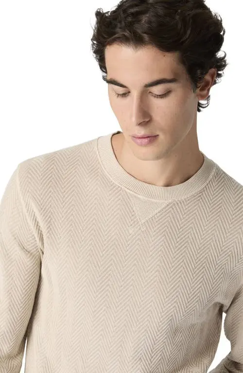 Missoni Crew-neck Sweatshirt With Tone-on-tone Zigzag Pattern - Beige