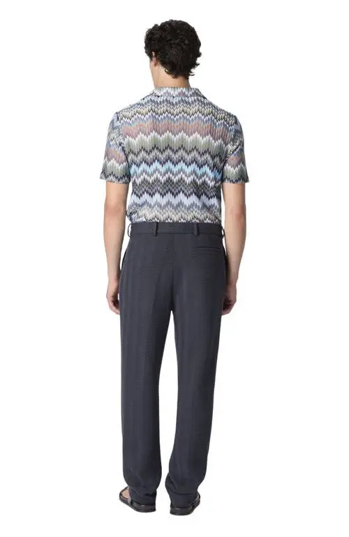 Missoni Classic Trousers With Tone-on-tone Zigzag Pattern