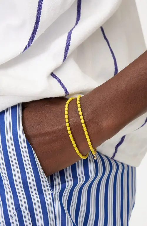 Clare V. Enamel Barrel Chain Bracelet