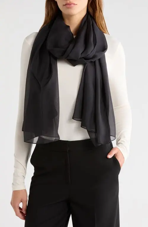 Nordstrom Silk Scarf - Black