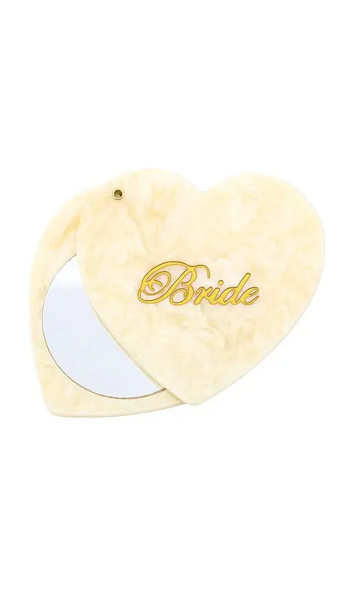 SOLAR ECLIPSE Hand-painted Bride Compact Mirror - Cream