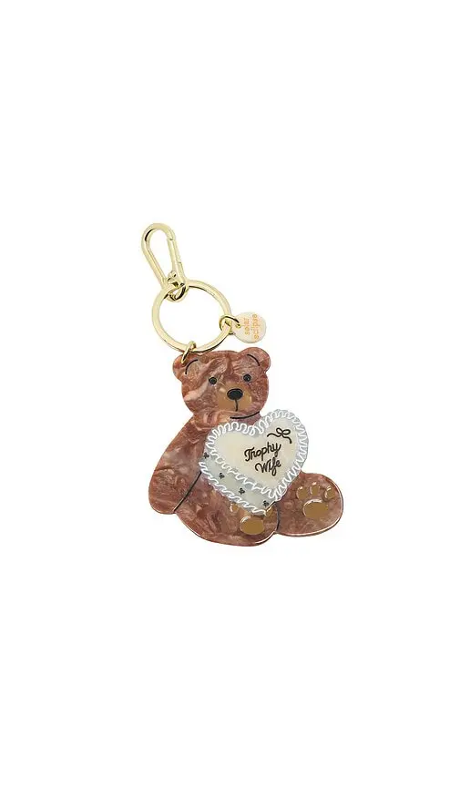 SOLAR ECLIPSE Hand-painted Trophy Wife Cake Bear Bag Charm & Keychain - Brown