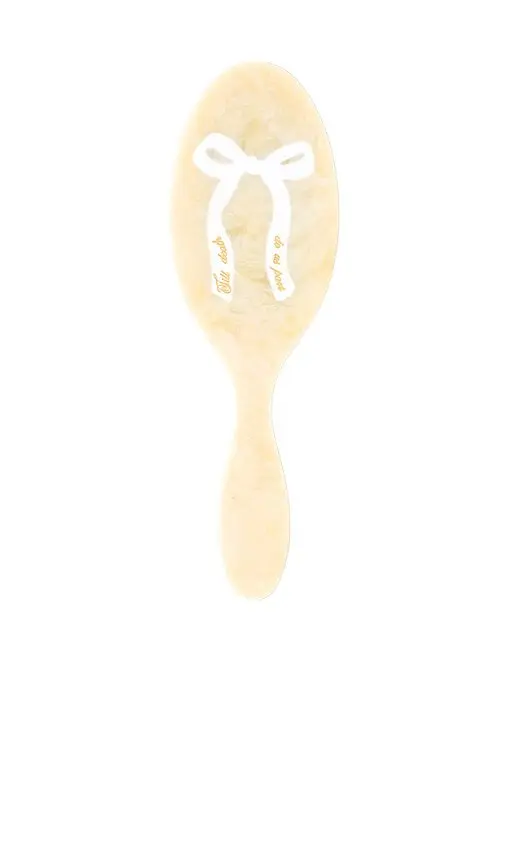 SOLAR ECLIPSE Hand-painted Bridal Bow Amazing Hair Day Brush - Cream