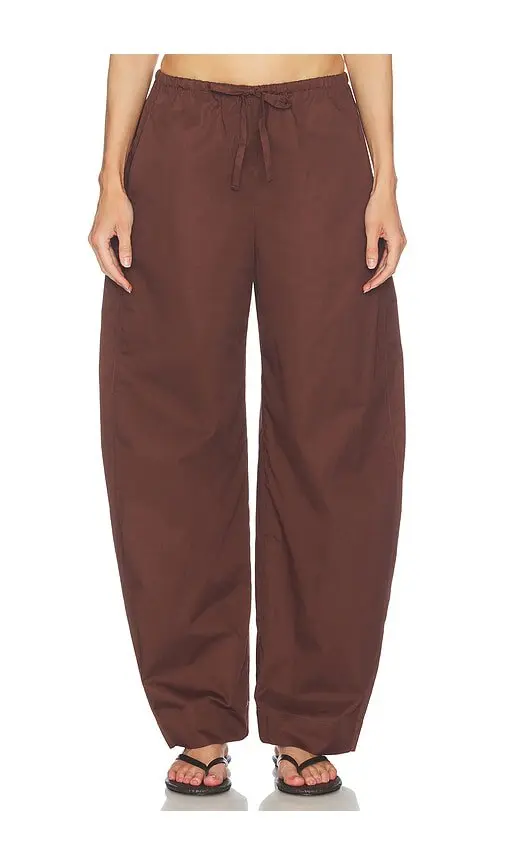 EAVES Lana Barrel Leg Pant - Chocolate