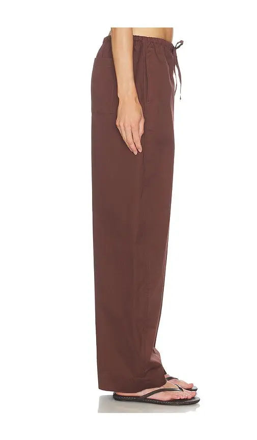 EAVES Lana Barrel Leg Pant - Chocolate