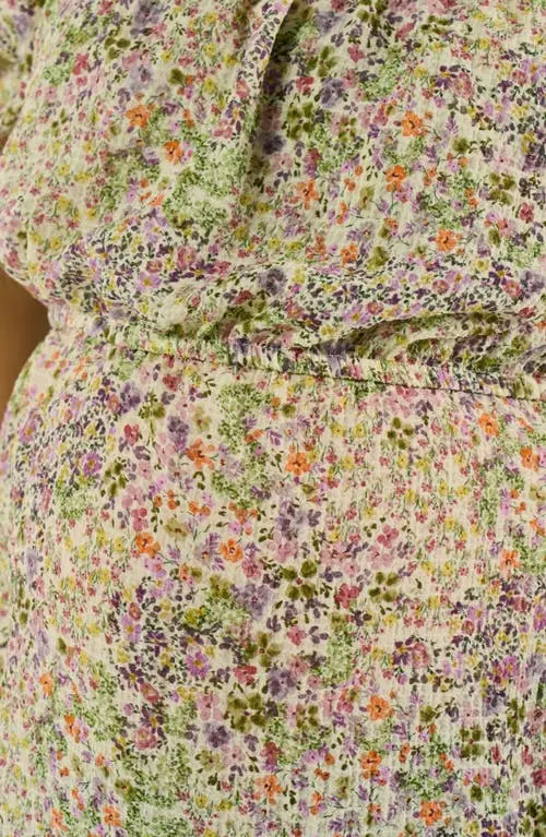 CACHE COEUR Joy Puff Sleeve Floral Maternity & Nursing Top