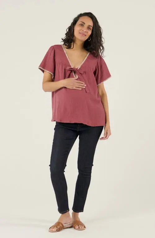 CACHE COEUR Soraya Maternity And Nursing Blouse - Plum