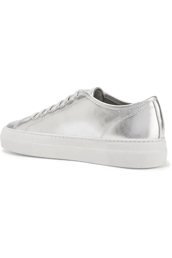 COMMON PROJECTS Tournament Metallic Leather Sneakers