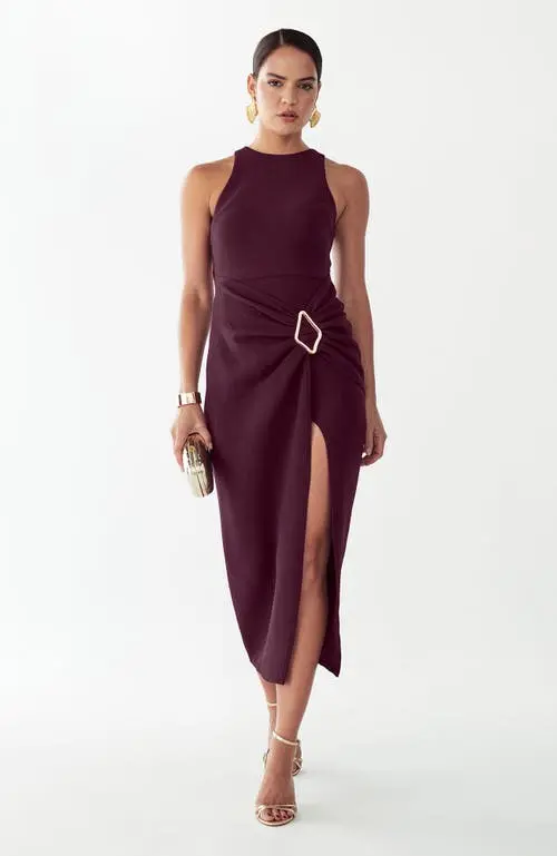 BWLDR Soraye Midi Dress - Wine
