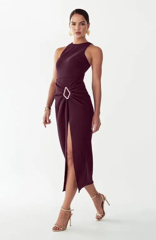 BWLDR Soraye Midi Dress - Wine