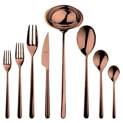 MEPRA Linea Flatware Set43 Pieces - Bronze