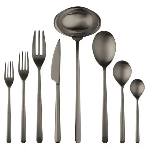 MEPRA Linea Flatware Set43 Pieces - Ice Black Gold