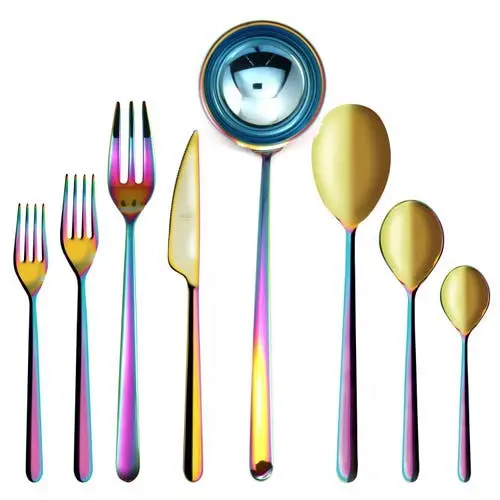 MEPRA Linea Flatware Set43 Pieces - Rainbow