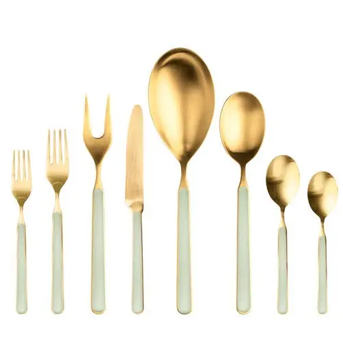 MEPRA Fantasia Ice Gold Flatware Set43 Pieces - Sage