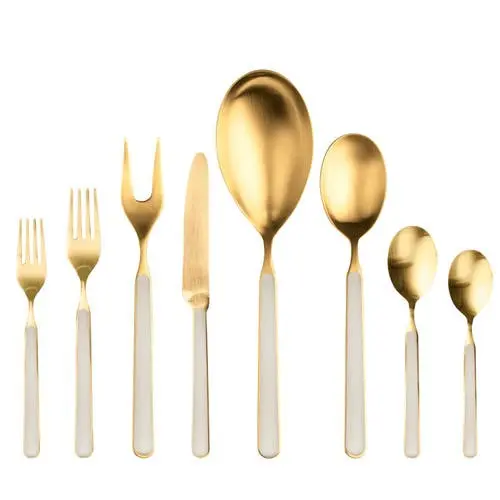 MEPRA Fantasia Ice Gold Flatware Set43 Pieces - Turtle-dove