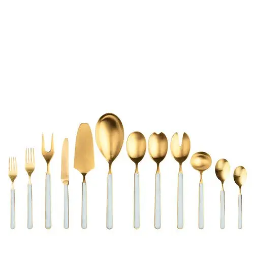 MEPRA Fantasia Ice Gold Flatware Set67 Pieces - Light Blue